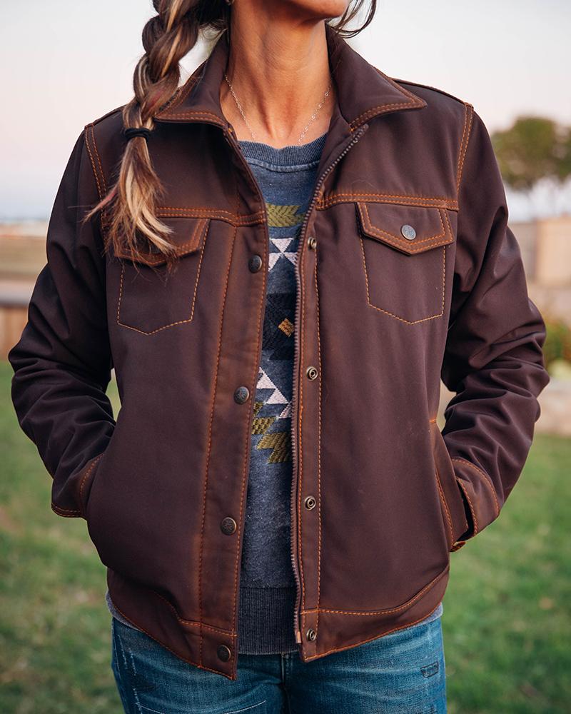 Ladies Brumby Jacket - Brown – Carroll Original Wear